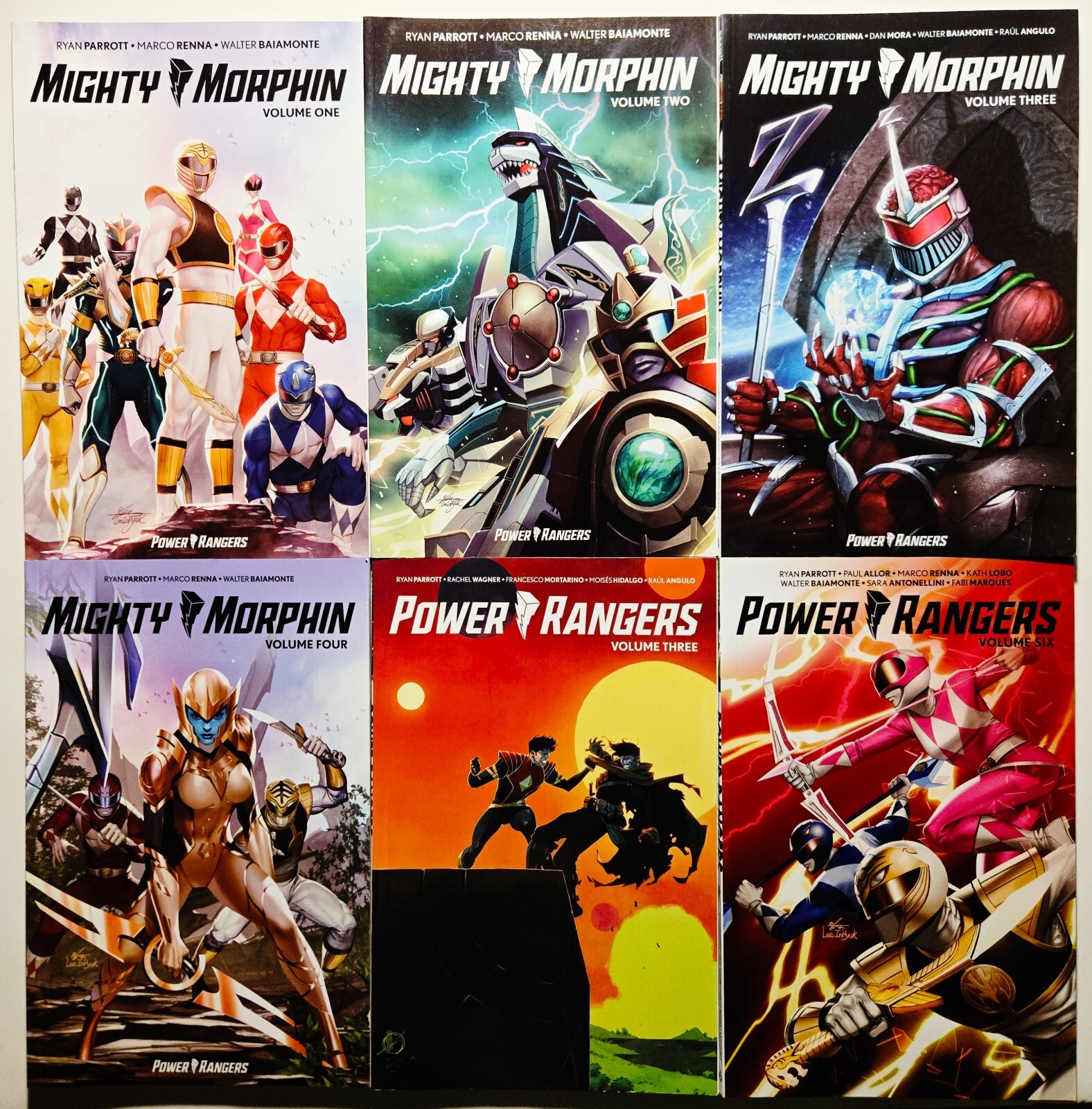 Mighty Morphin Vol. 1 2 3 4 & Power Rangers Vol. 3 6 BOOM! Comic Trade Lot of 6 | eBay