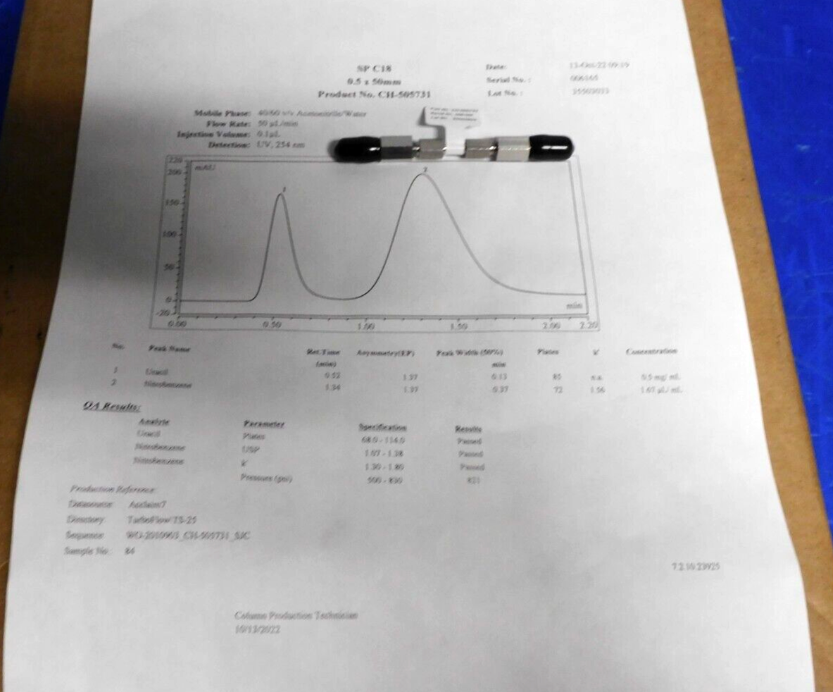 NEW Thermo Scientific 0.5 X 50mm Column SP C18 Cyclone TurboFlow ...