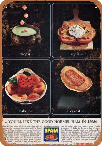 METAL SIGN - 1965 SPAM - Vintage Look Reproduction | eBay