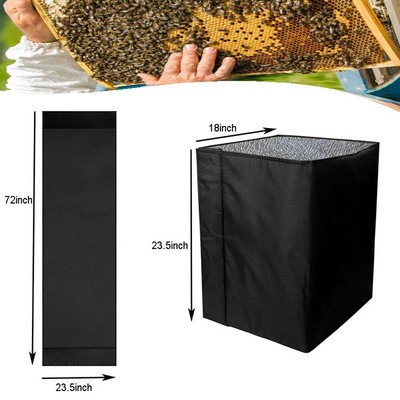 Winter Bee Hive Wrap- 2 Layer 600D Oxford Beehive Winter Protection ...