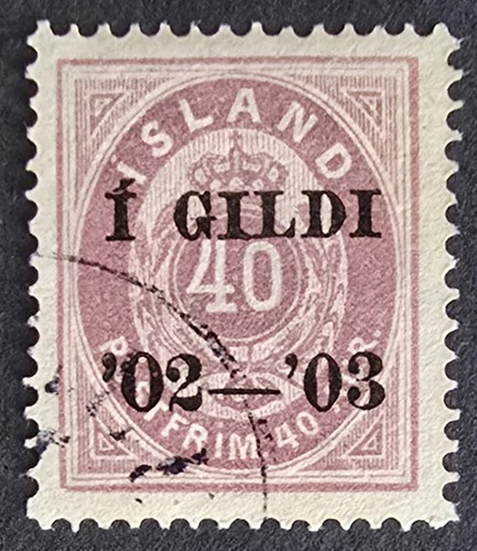 ICELAND Perfectly Centered 40 aur. I Gildi Scarcer Perf.14 Used | eBay