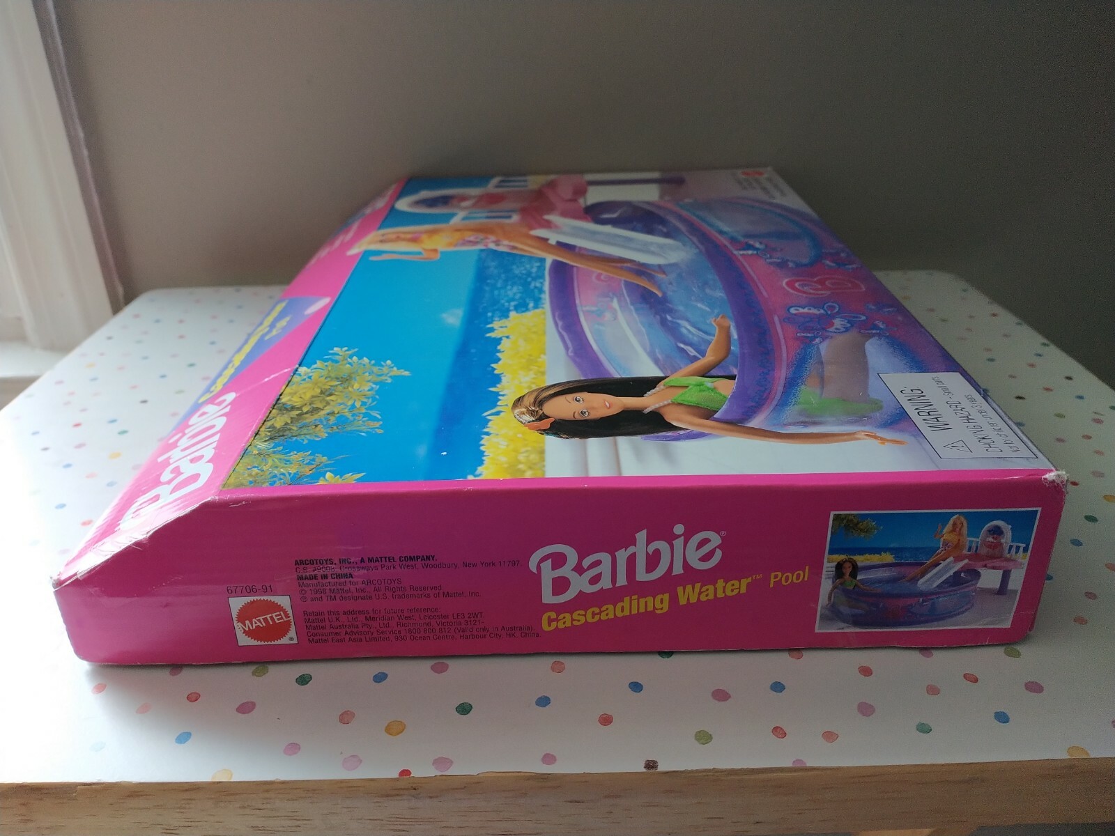1998 Vintage Barbie Cascading Water Fountain Pool Summer Fun! Splash N ...
