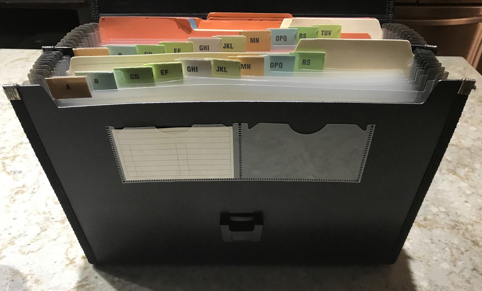 Ampad Black Vinyl Expanding File Organizer. one each. | eBay