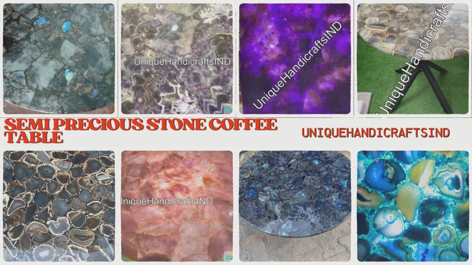 Amethyst Table Top Healing Crystal Stone Handmade Arts Home Furniture ...