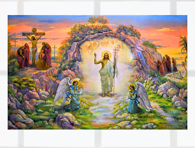 Jesus Resurrection Easter/Religious WINDOW CLING Size 10.6 ...