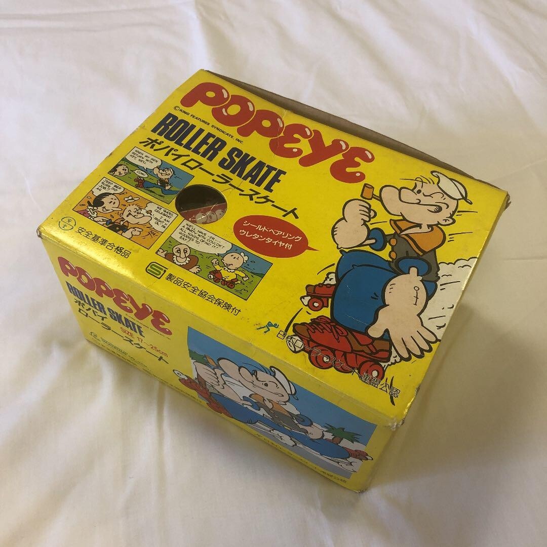 Rare Vintage tin plate Mechanical Roller Skater Popeye The Sailor Man ...