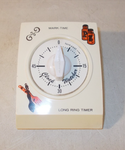 VINTAGE LONG RING Retro Mark-Time 1 Hour Kitchen TIMER | eBay