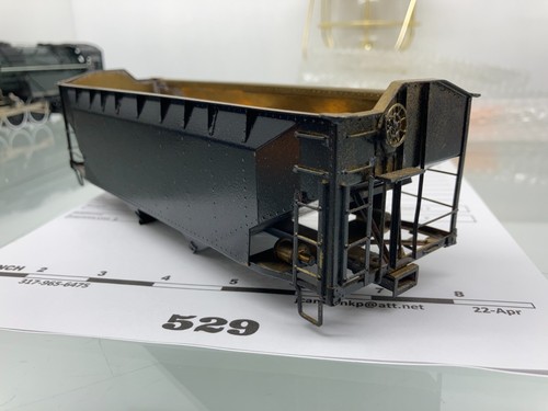 529 US Hobbies Offset Hopper Car w/ Raised Ends Brass O Scale 2 Rail | eBay