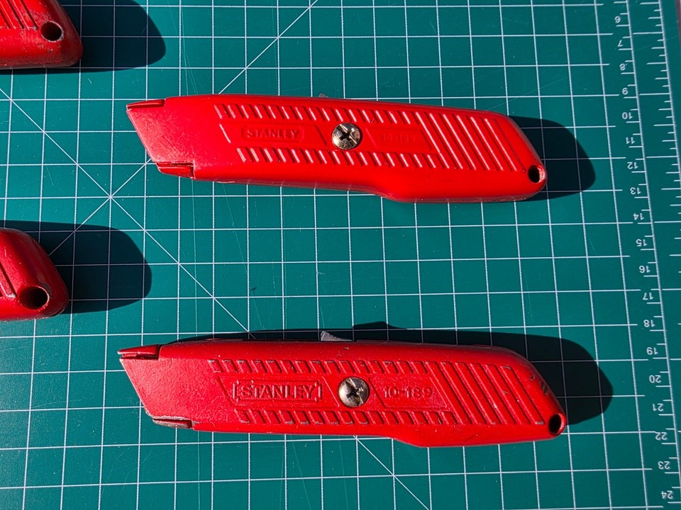 Lot of 4 Stanley 10-189 Self-Retracting Utility Knives – Red Box ...