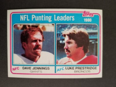 1981 Topps NFL PUNTING LEADERS card # 6 (DAVE JENNINGS / LUKE ...