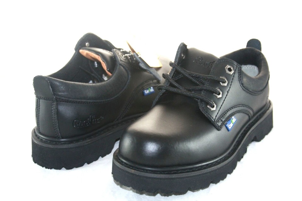 CACTUS FOOTWEAR WORK BOOT 421S BLACK STEEL TOE OIL RESISTANT MEN'S WORK ...