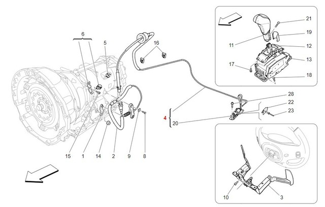 Maserati Ghibli Gearbox Emergency Trailing Cable 670003469 for sale ...