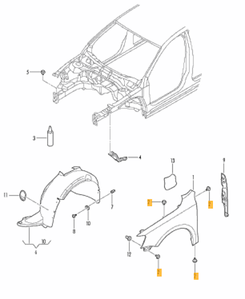 Volkswagen N10009110 Genuine OEM Factory Original Channel Bolt for sale ...