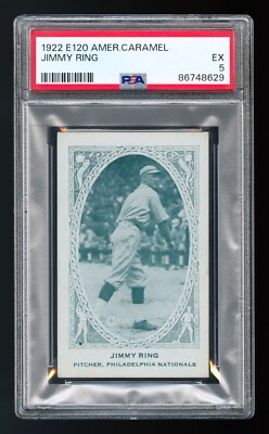 1922 E120 American Caramel Jimmy Ring PSA 5 - Highest graded POP 1 | eBay