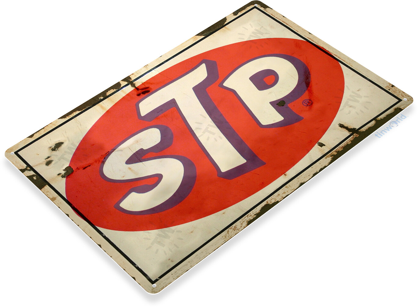 TIN SIGN STP Motor Oil Sign Rustic Oil Gas Station Tin Metal Sign ...