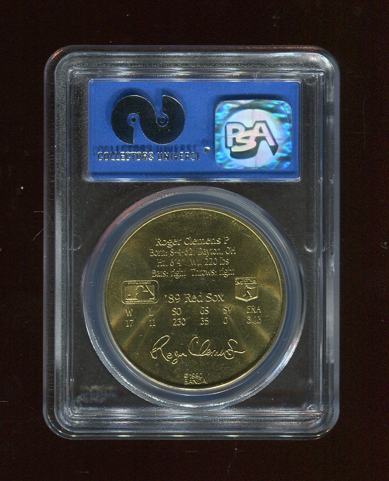 ROGER CLEMENS 1990 BANDAI COINS - PSA 8 NM-MT - BOSTON RED SOX | eBay