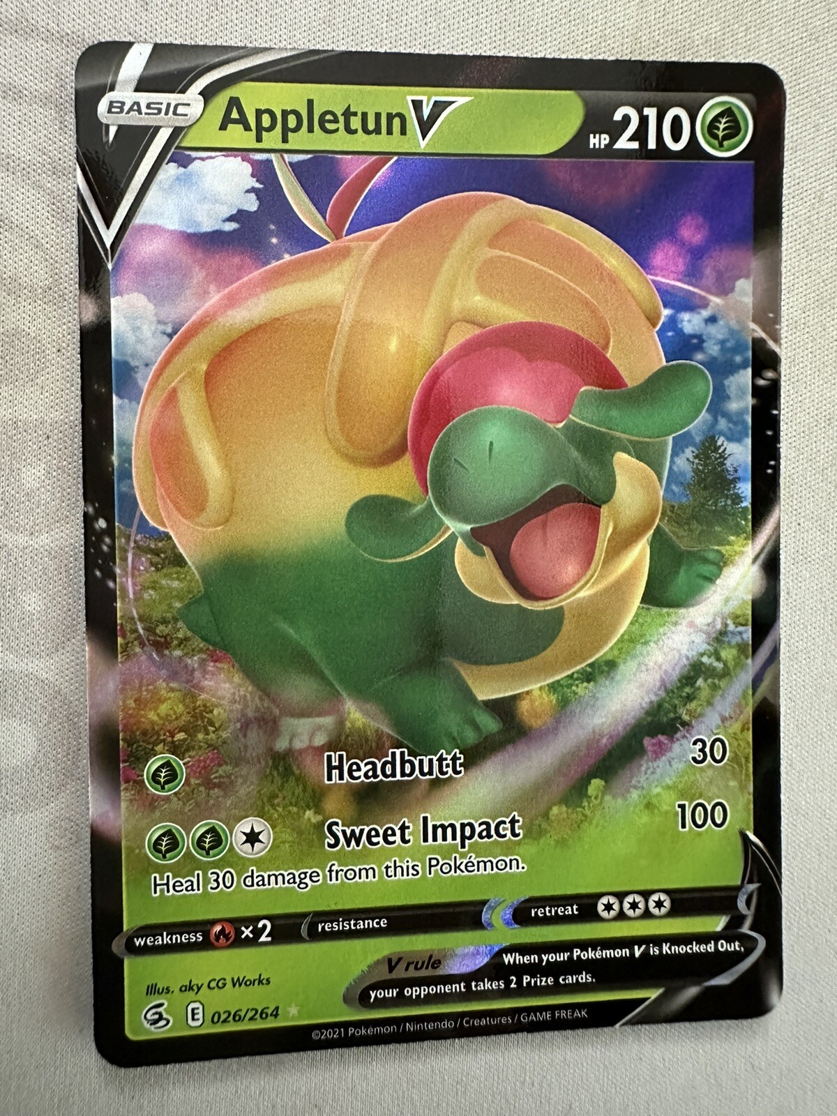 Pokémon TCG Appletun V Fusion Strike 026/264 Holo Ultra Rare | eBay