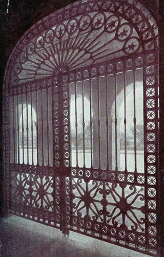 Wrought Iron Gates Entrance Louisiana Museum Vintage Divided Back Post ...