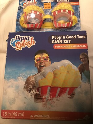 PopCorn Swim Goggles and Inflatable Kickfloat Aqua Splash NEW..!!! | eBay