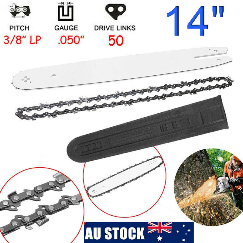 14" Chainsaw Bar & Chain Combo Fit Stihl 50 3/8LP .050 MS170 MS180 ...