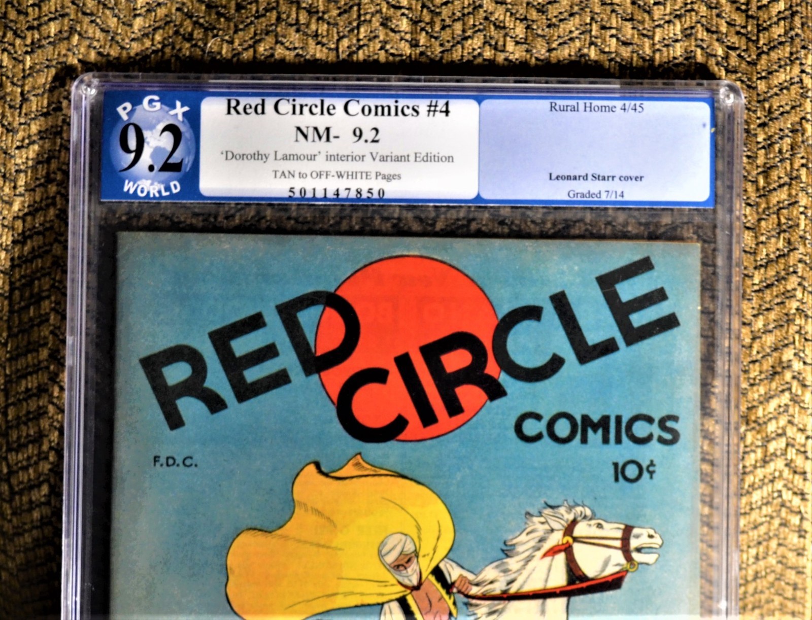 Red Circle Comics #4 PGX 9.2 Not CGC Dorothy Lamour Interior Variant NM ...