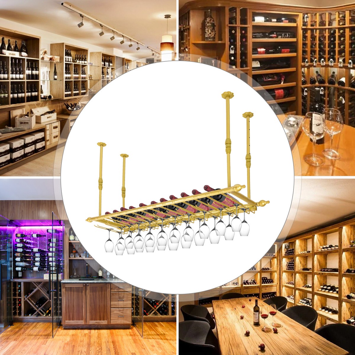 Overhead Wine Glass Rack Plans VEVOR Ceiling Wine Glass Rack, 46.9 X