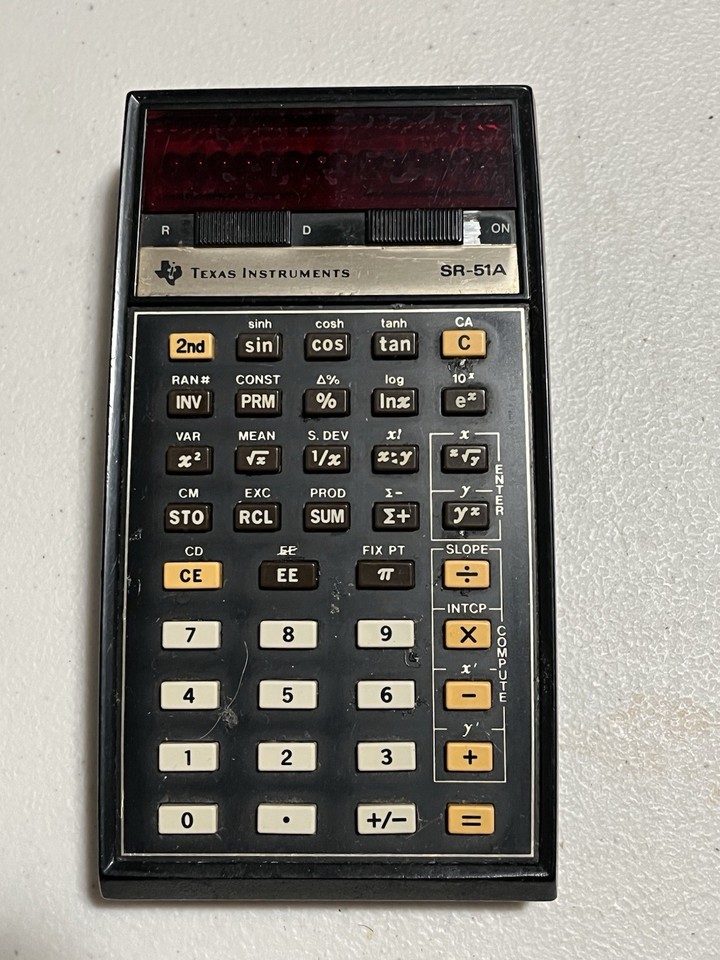 Texas Instruments SR-51A Electronic Slide Rule Calculator in Box ...