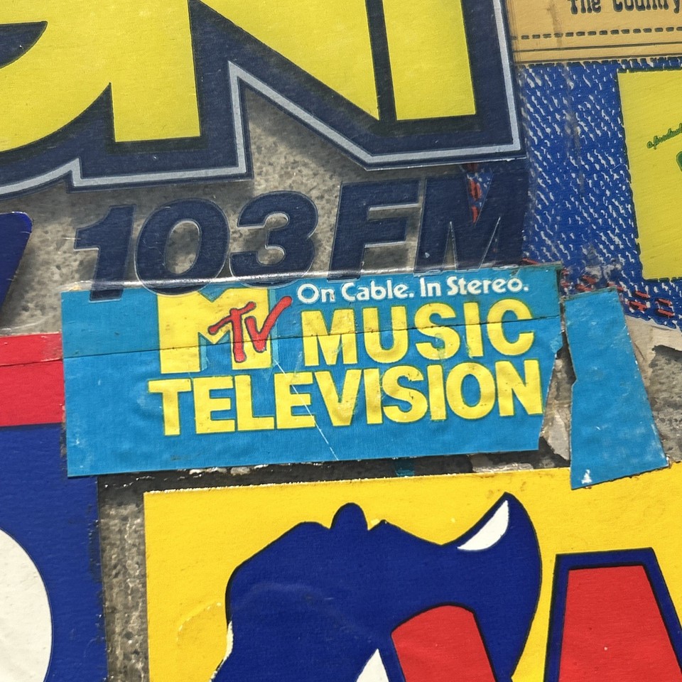 VTG Radio Station Sticker Decal 80s 90s Rock Music Decor MTV Man Cave ...