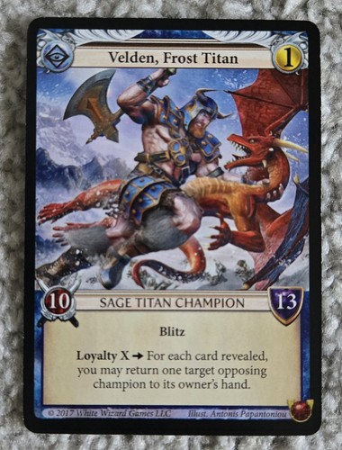 Epic Card Game Promo Card: Velden, Frost Titan - 2017 White Wizard ...