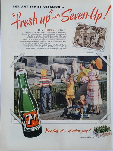1950 vintage 7 up print ad. Fresh up with 7UP | eBay