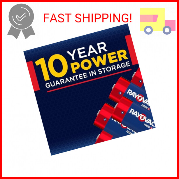 Rayovac Fusion C Batteries, Premium Alkaline C Cell Batteries (4 ...