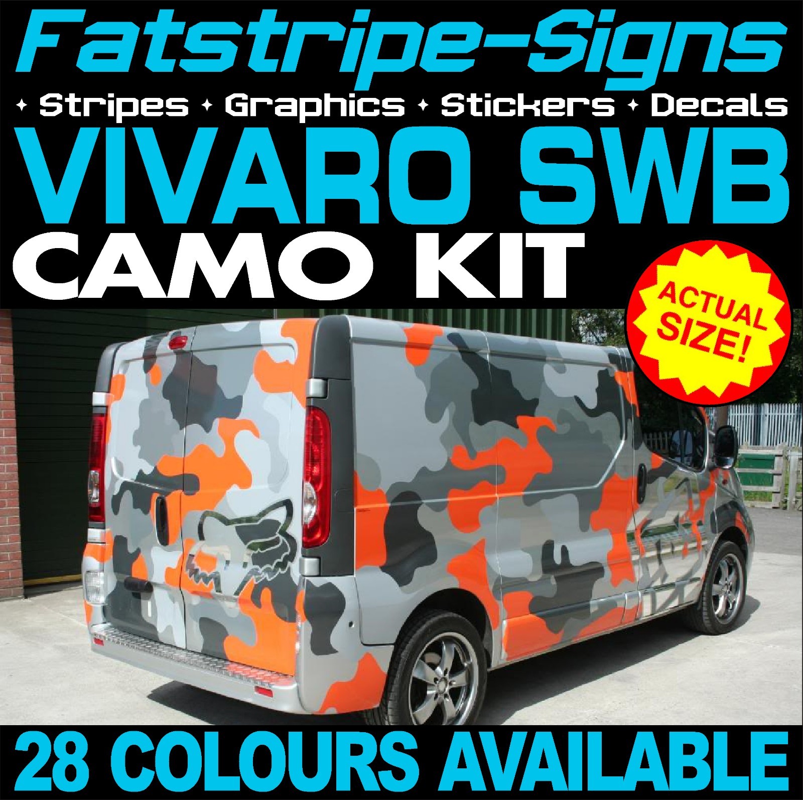 to fit VAUXHALL VIVARO LWB CAMO GRAPHICS STICKERS STRIPES DECALS CAMPER ...