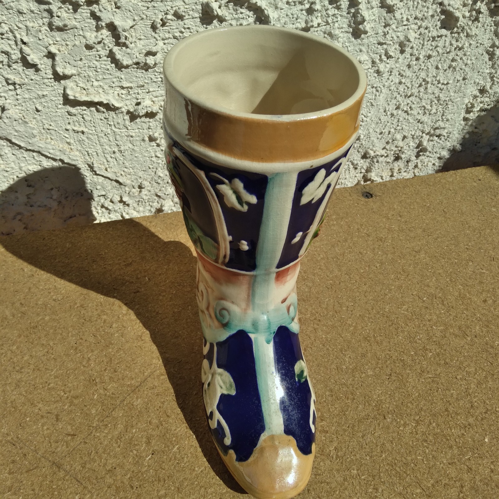 Vtg Oktoberfest German Beer Boot Stein Ceramic Hand Painted Germany | eBay