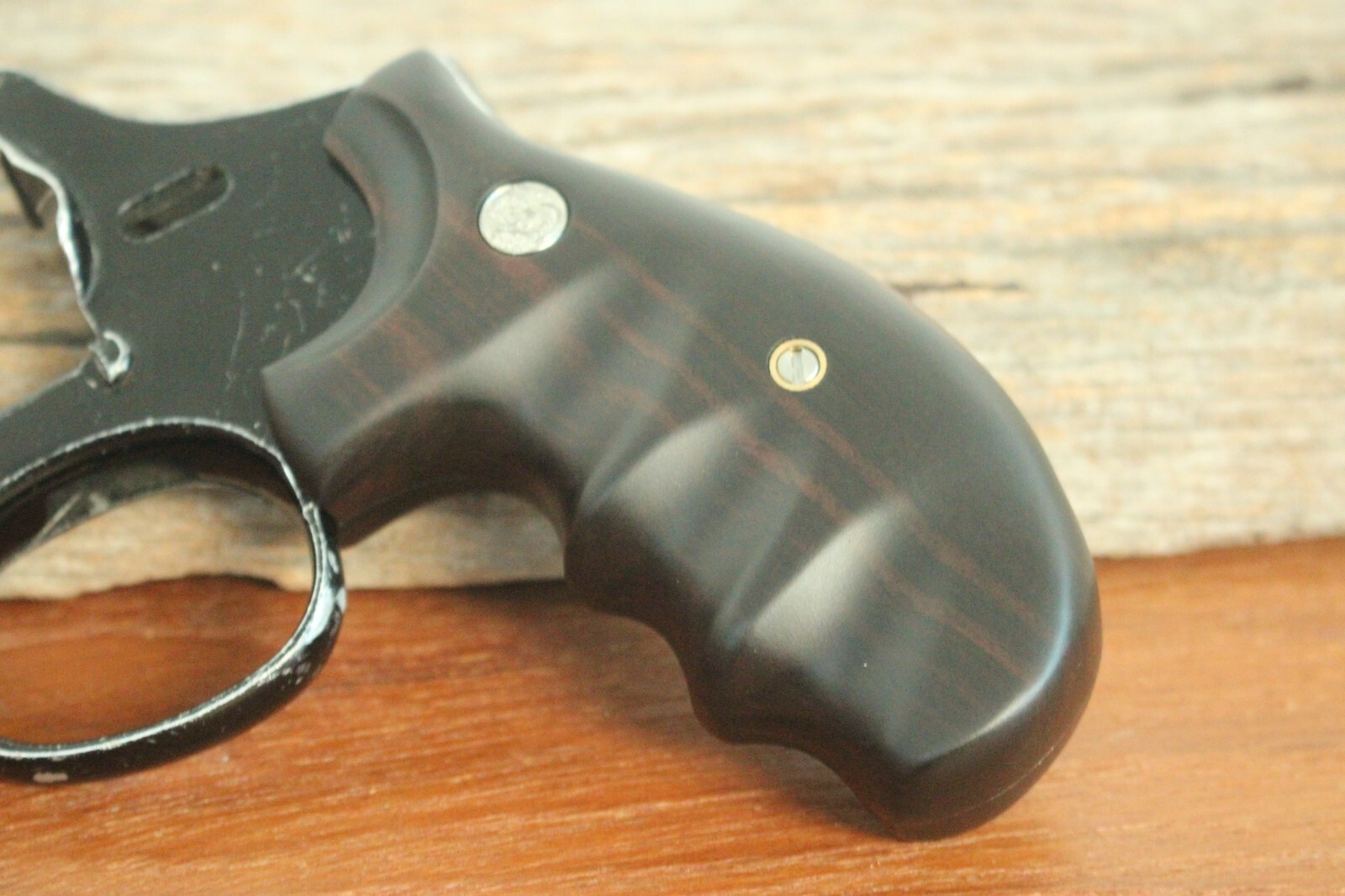 RETRO S&W K, L FRAME ROUND BUTT COMBAT GRIPS FOR MODEL 686, 696 EBONY ...