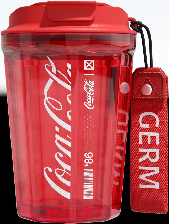 GERM Coca-Cola collaboration With lid Tumbler Mug RED 390ml Japan "NEW ...
