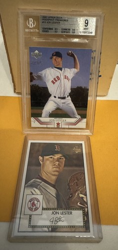 2002 Upper Deck Prospect Premieres Jon Lester #12 BGS 9 W/ Bonus Topps 52 Rookie | eBay