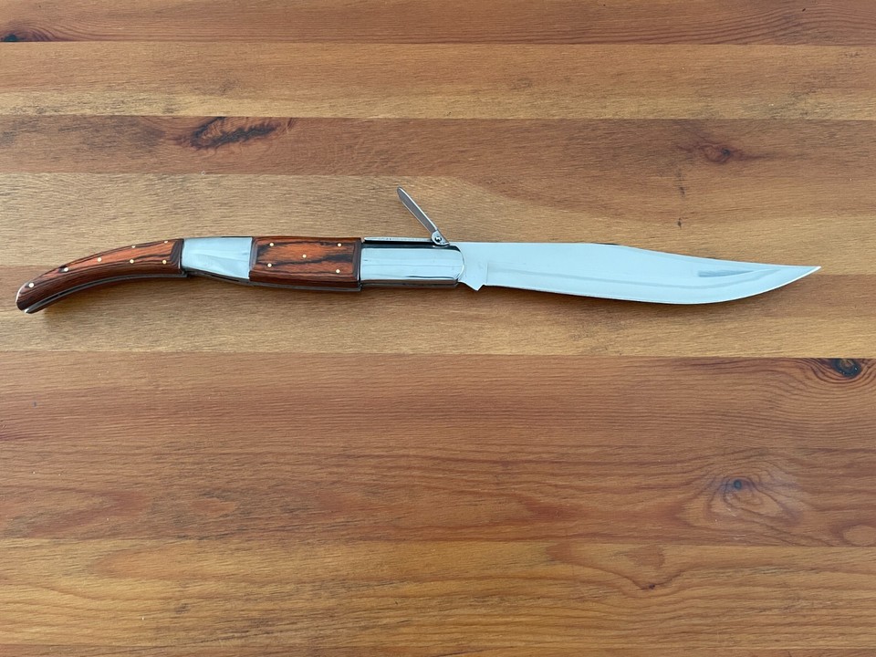 8.5" Long Blade Arabian Style Navaja Folding Knife Red Scales w ...