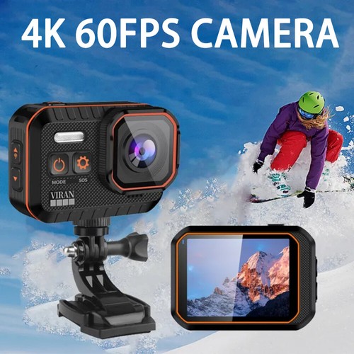 Action Camera 4K 60FPS WiFi HD Sports Camcorder Waterproof 170° Remote ...