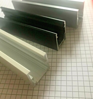 Glass Partition Channels - Aluminium - 24mm, 30mm - Silver, Black or ...