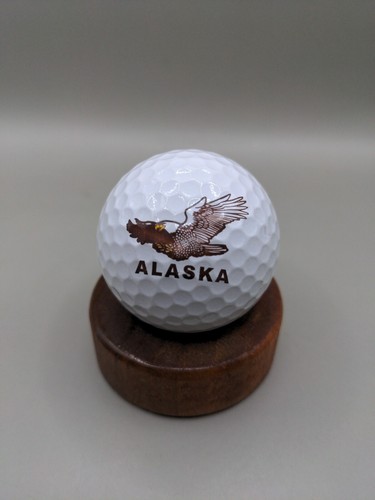 Alaska Logo Golf Ball Unique Collectors Display Ball Flying Bald Eagle | eBay