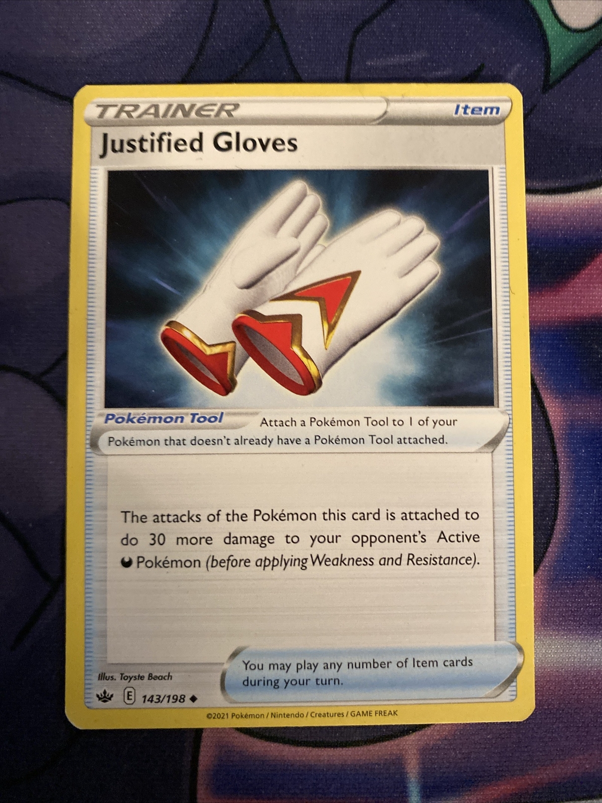 Pokemon TCG Chilling Reign Justified Gloves 143/198 | eBay