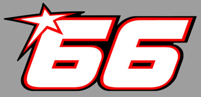 NUMERO 66 COURSE RACING NUMBER MOTO GP STYLE HAYDEN AUTOCOLLANT STICKER ...