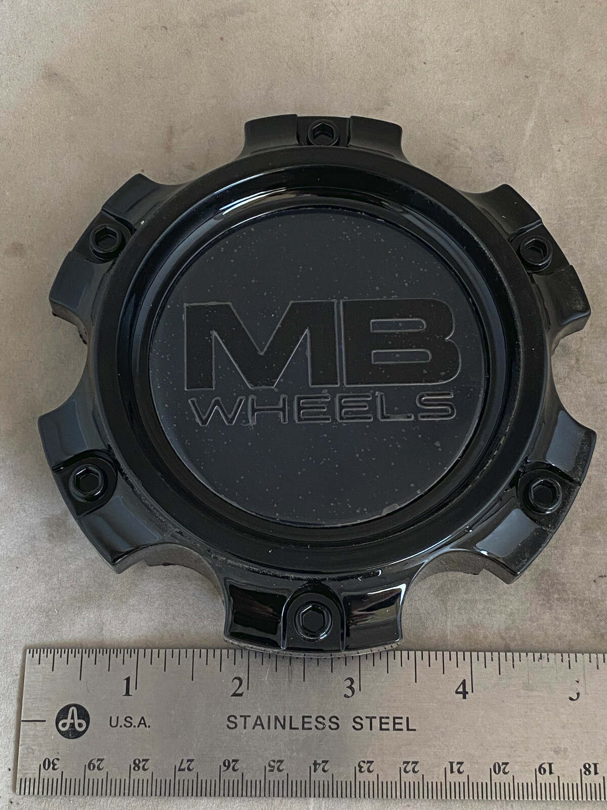 NEW MB Motoring Gloss Black Wheel Rim Hub Cover 6 Lug Cap 5372-61397 ...