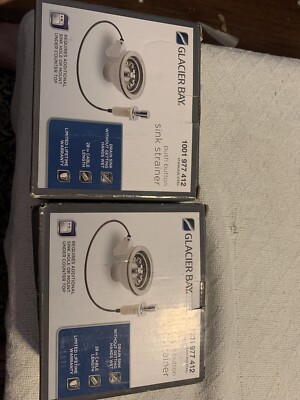 2 Piece Glacier Bay 1001 977 412 push button sink strainer in stainless ...