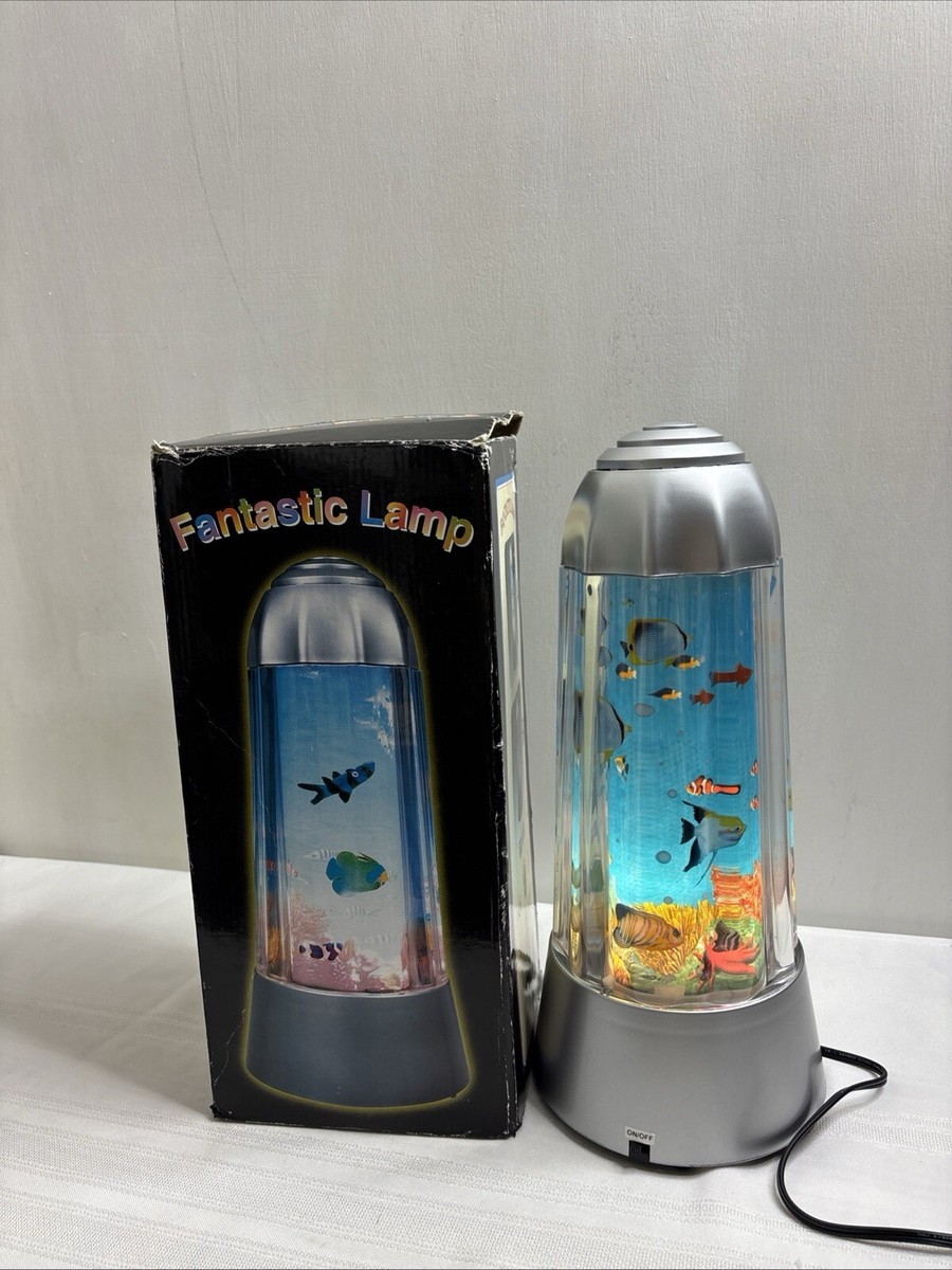 Rotating Fish Table Lamp New Lilac Magenta Jellyfish Lamp, Fresh Out