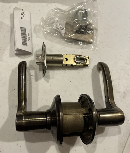 Schlage F10 FLA 609 Flair Door Lever Hall & Closet Passage Lock Antique ...