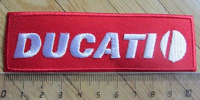 Aufnäher / Aufbügler/ Patch: DUCATI - Logo rot/ weiss- Rar! | eBay.de