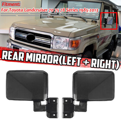 LH & RH Manual Rear View Mirror For Toyota Landcruiser 70 75 78 Series ...