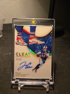 2020 Immaculate Josh Allen Cleat Immpressions on card Auto /25 Bills ...