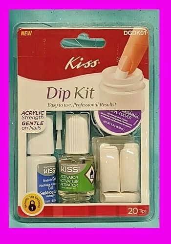KISS Salon Nail DIP KIT Dipping Powder Gel System Acrylic Stregth 20 ...